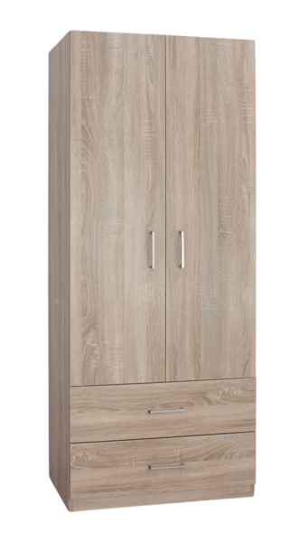 Essential 2 Drawer 2 Door Wardrobe - Instore Direct